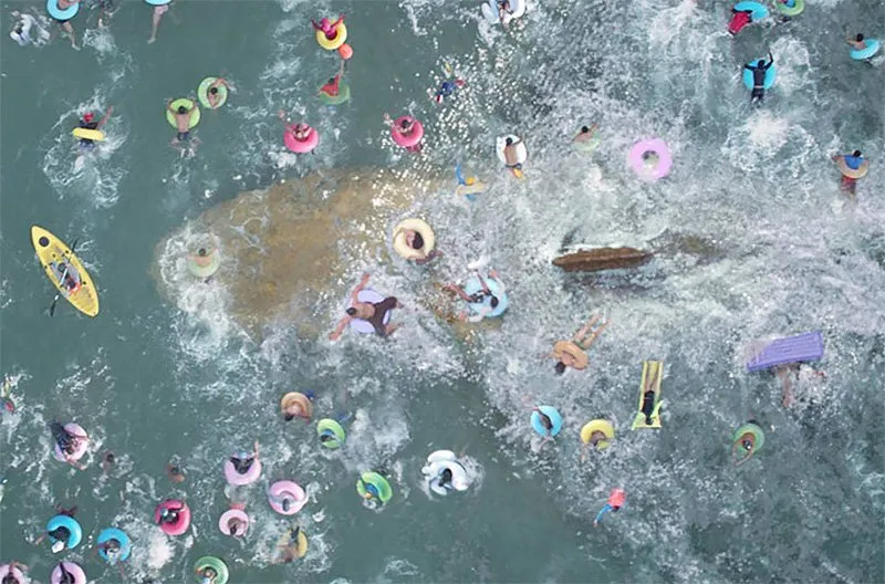 New The Meg Photo Offers Up a Giant Shark Buffet