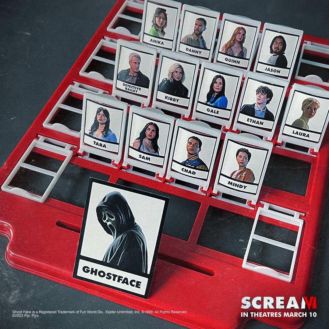 Scream VI Gets Guess Who?-Inspired Poster Teasing Ghostface