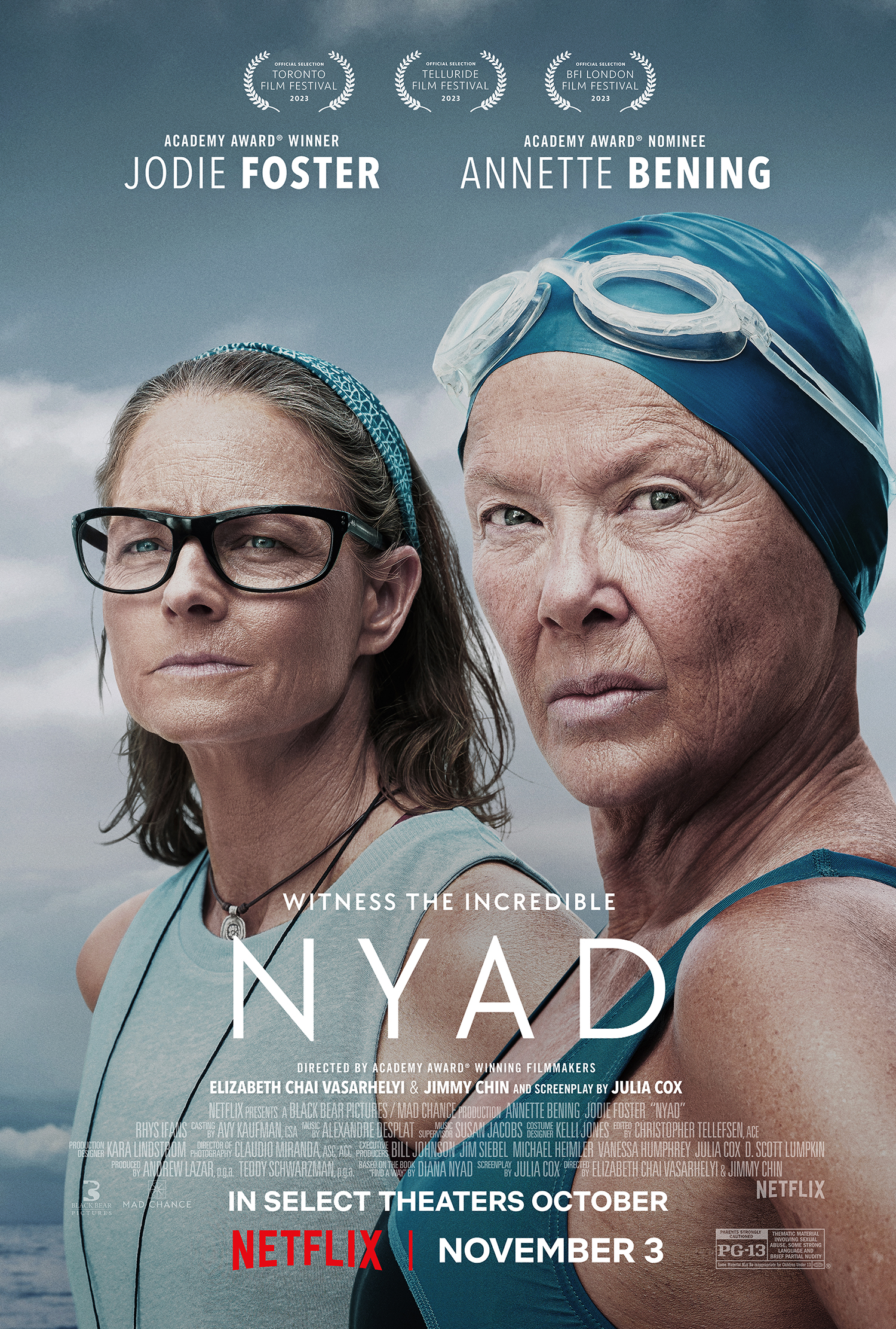 New Nyad Image Previews Annette Bening, Jodie Foster in Netflix Biopic