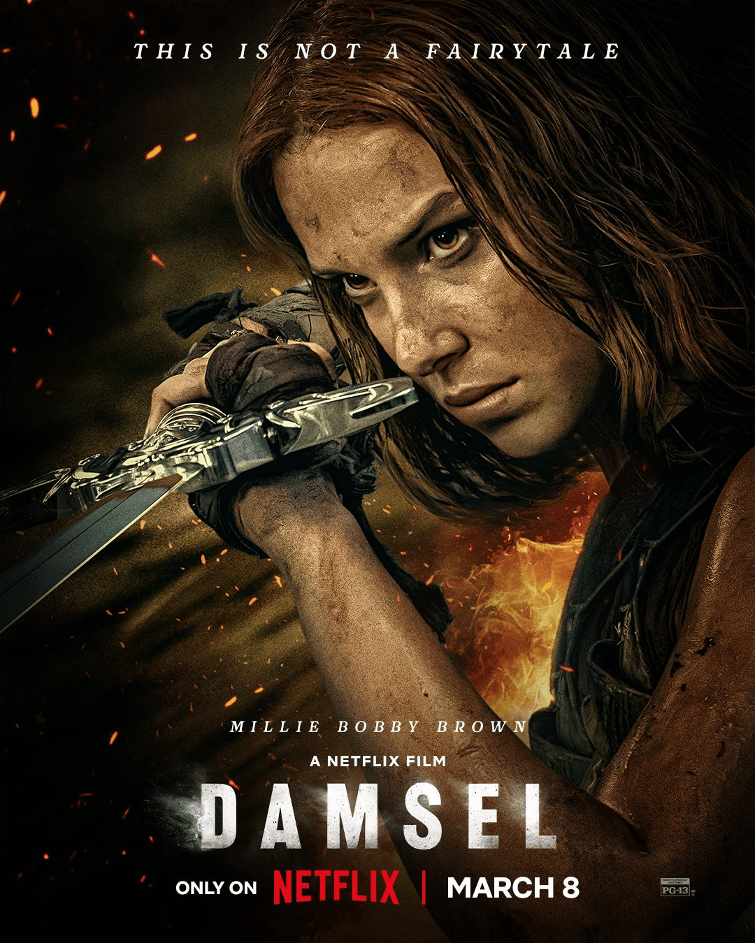 Damsel Poster Previews Netflix Fantasy Movie Starring Millie Bobby Brown