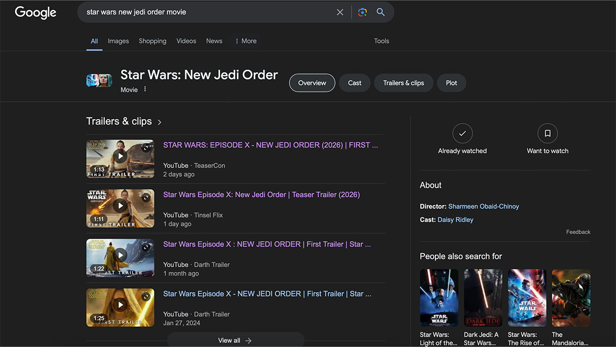 Are The Star Wars New Jedi Order Movie Trailer Fakes or Are the Episode ...