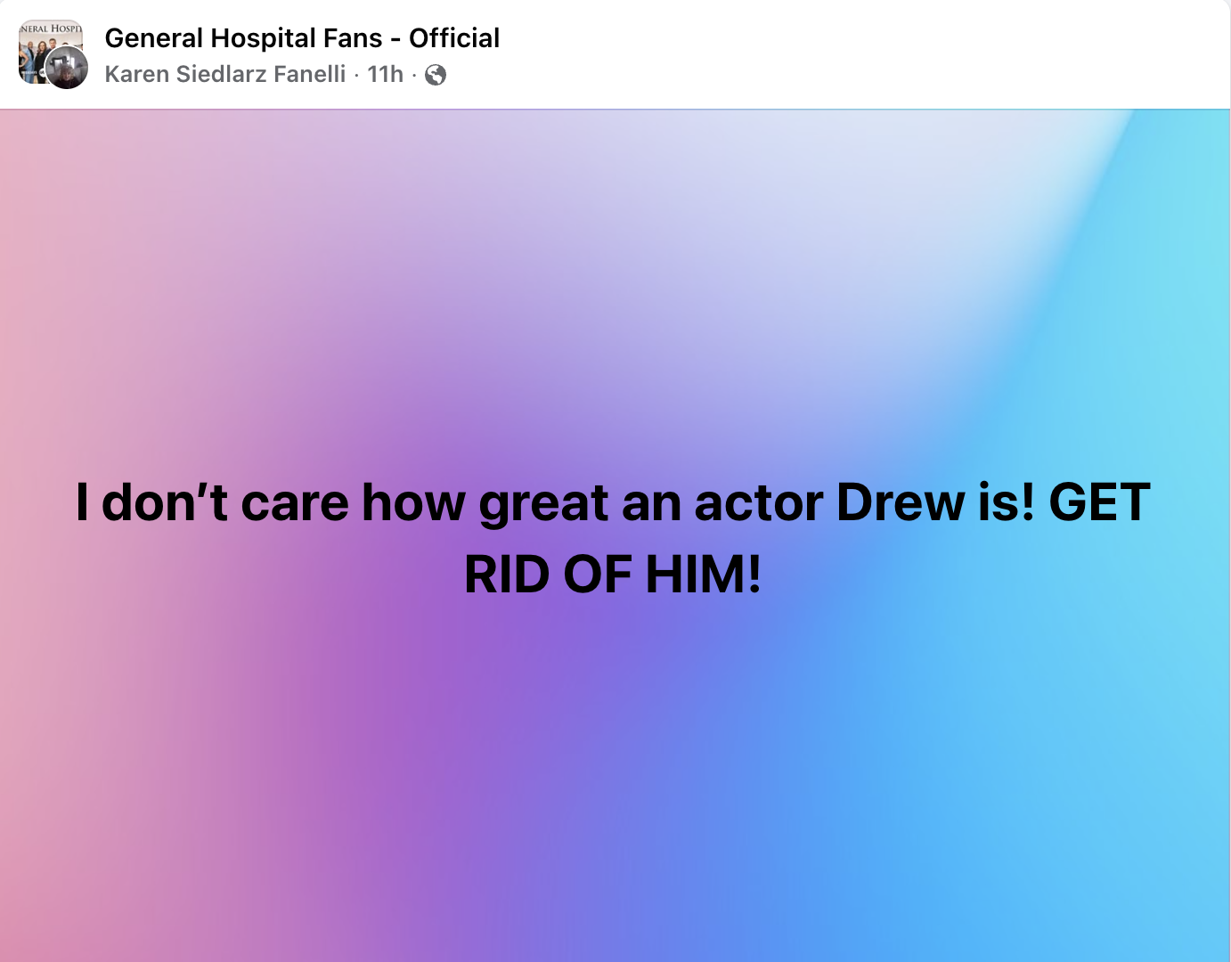 General Hospital Fans Are Fed-up With Drew: 'Get Rid of Him'