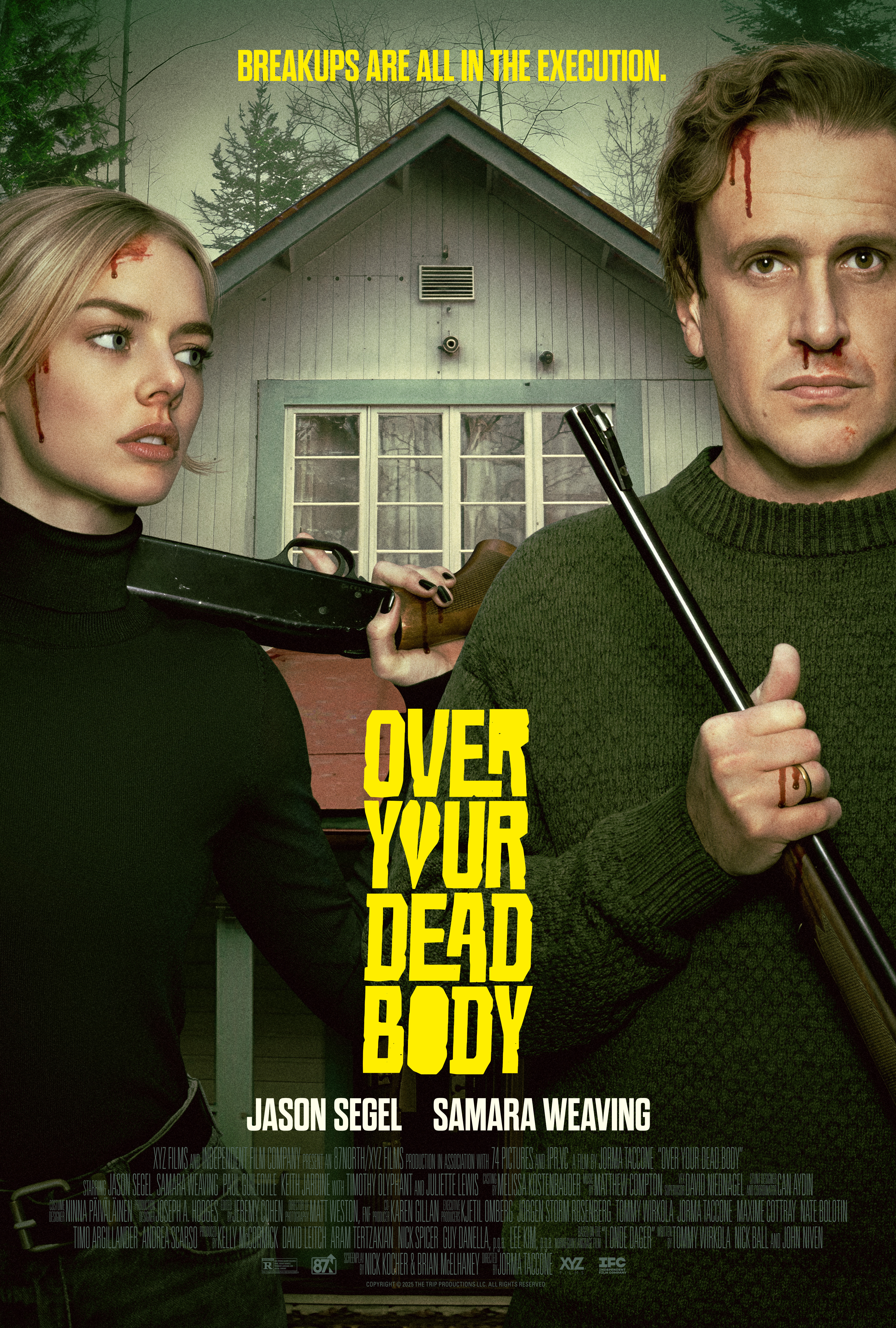 Samara Weaving & Jason Segel Try to Kill Each Other in Over Your Dead ...