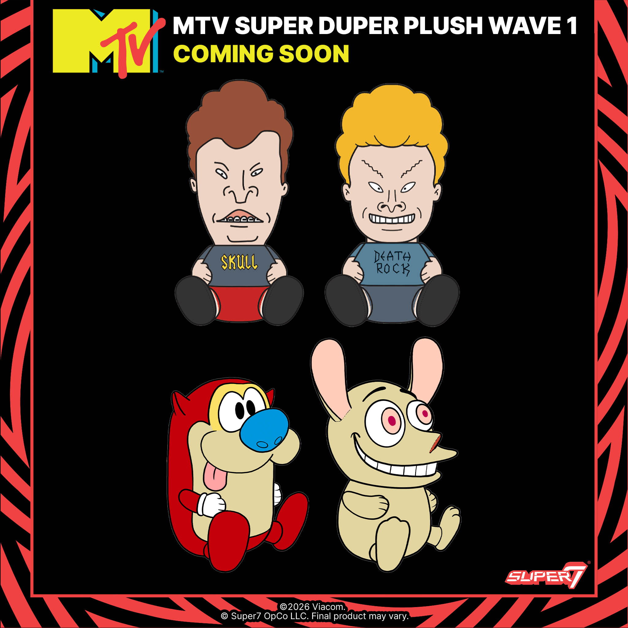 Beavis & Butt-Head and More Iconic MTV Characters Get Super7 Plushies ...