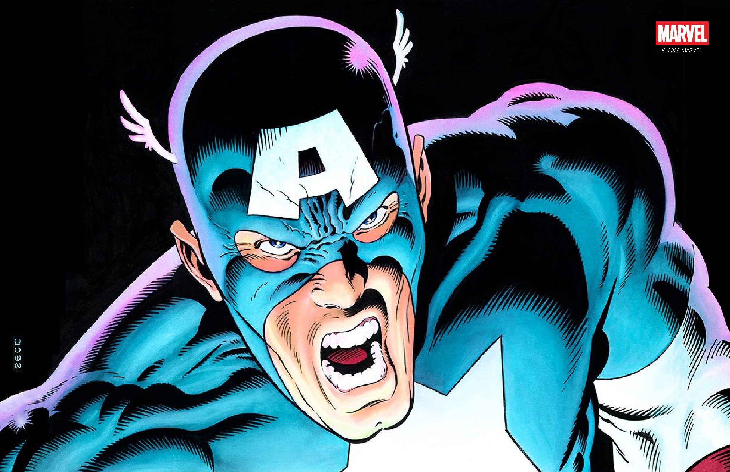 Captain America Saves the Day, Fights Wolverine in New Marvel Art Book ...