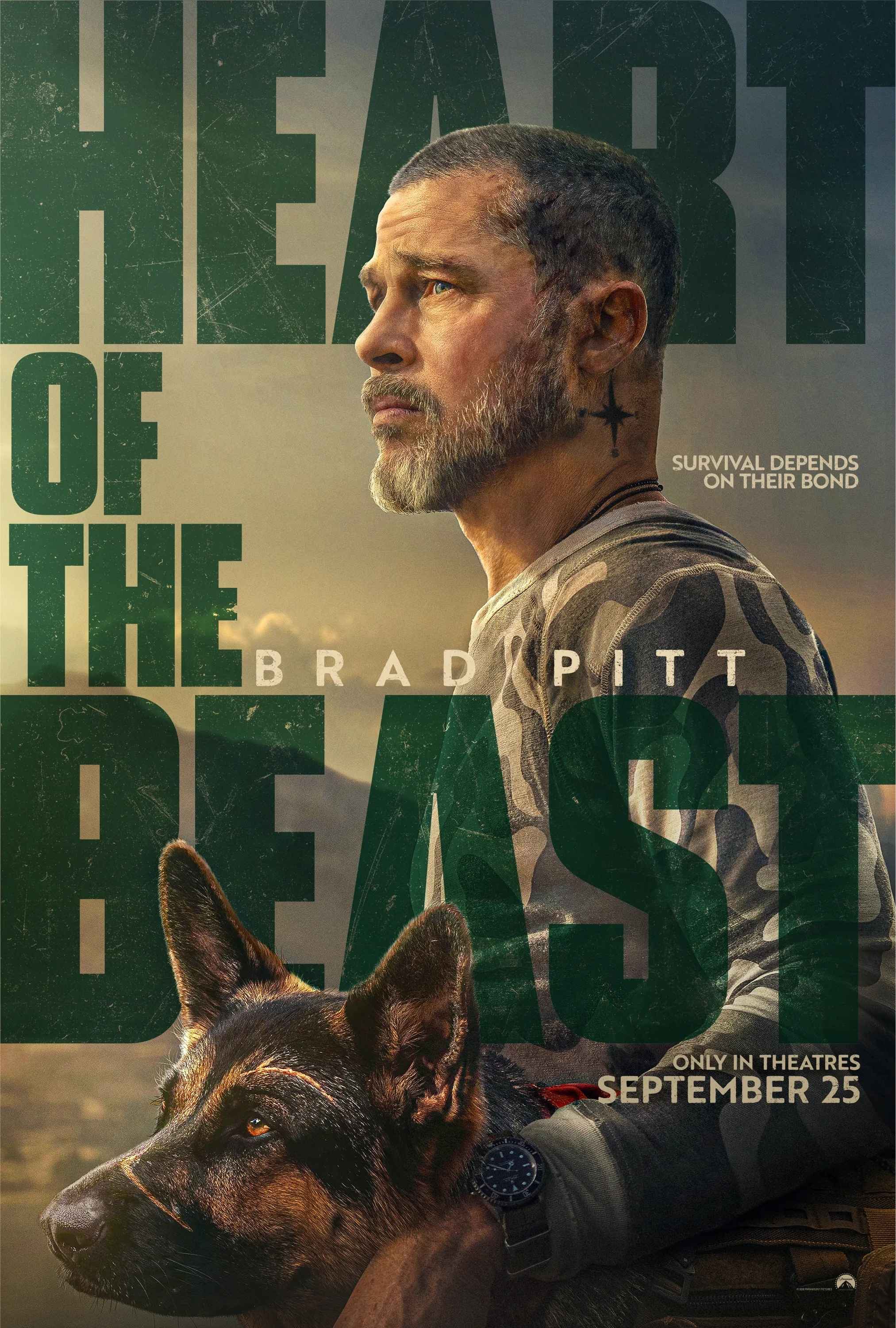 Brad Pitt & His Dog Fight Alaskan Wolves in David Ayer’s Heart of the ...
