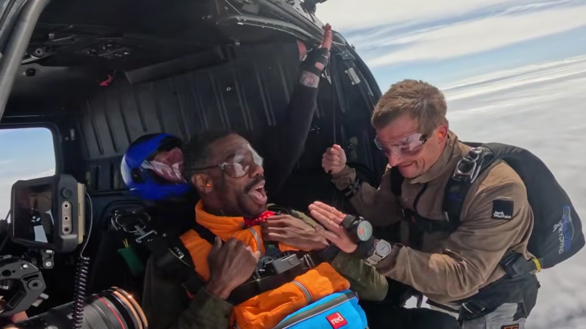 Watch Colman Domingo Take on Extreme Skydiving Challenge With Bear Grylls