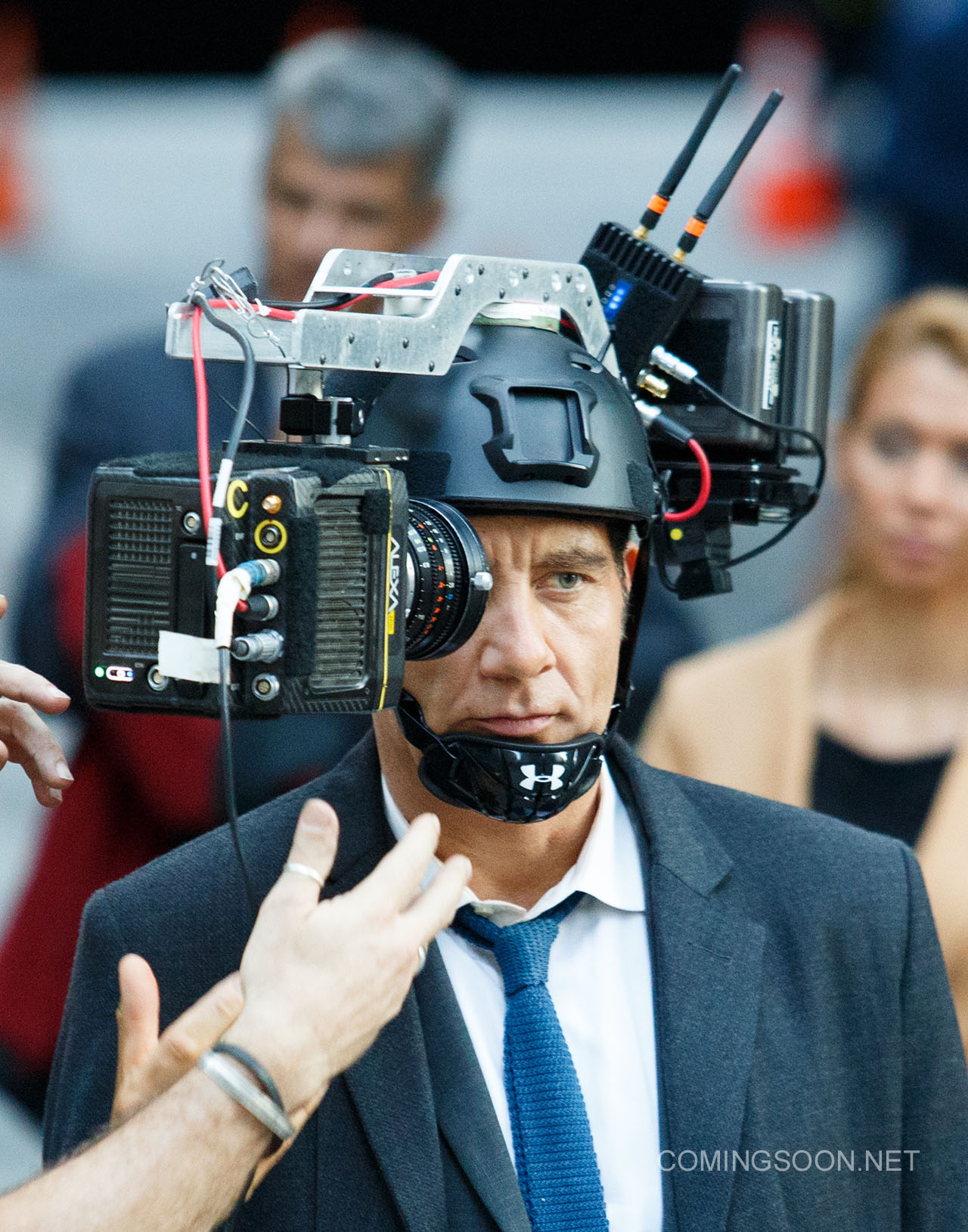 Clive Owen and Amanda Seyfried Photos from the Anon Set