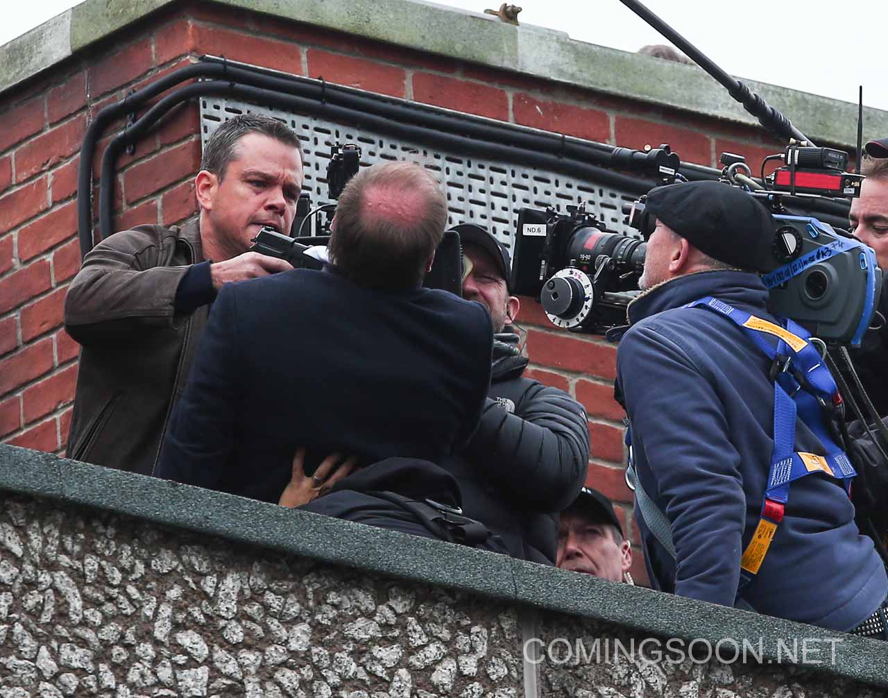 Jason Bourne Set Photos Show Matt Damon Nearly Airborne