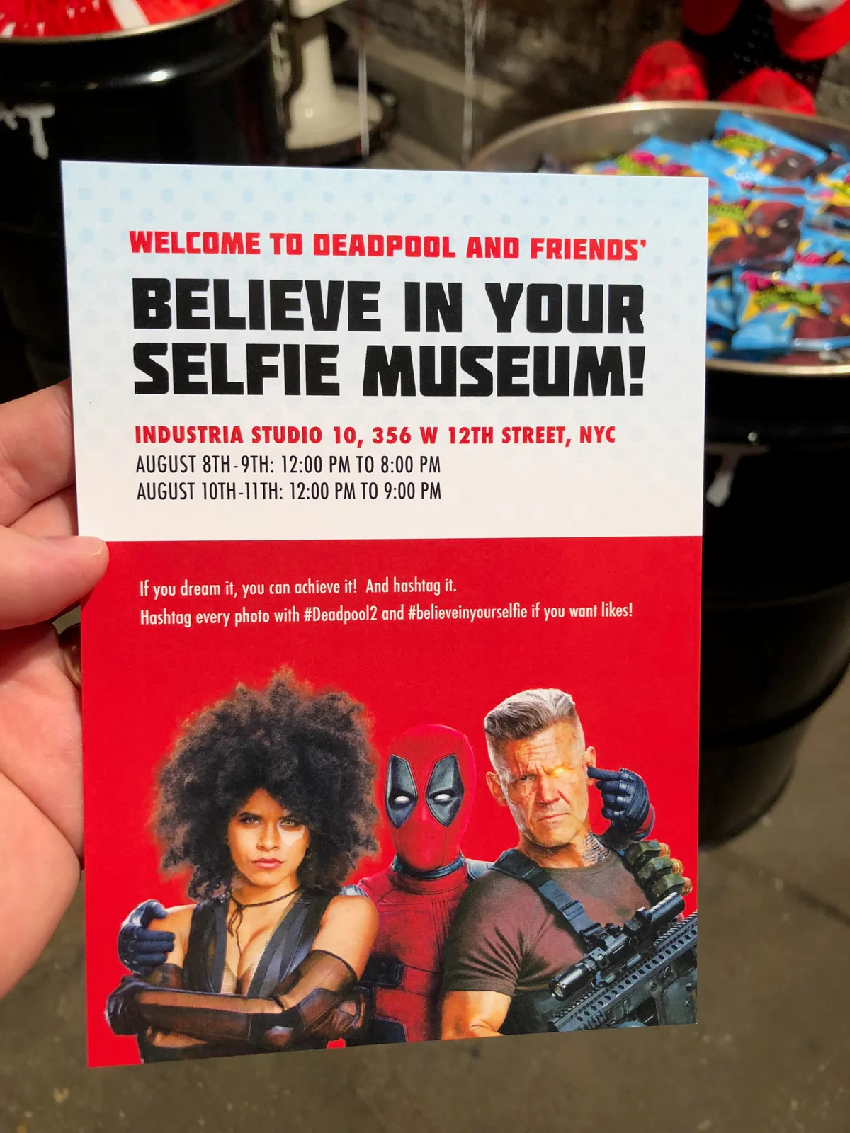 Deadpool & Friends’ Believe In Your Selfie Museum