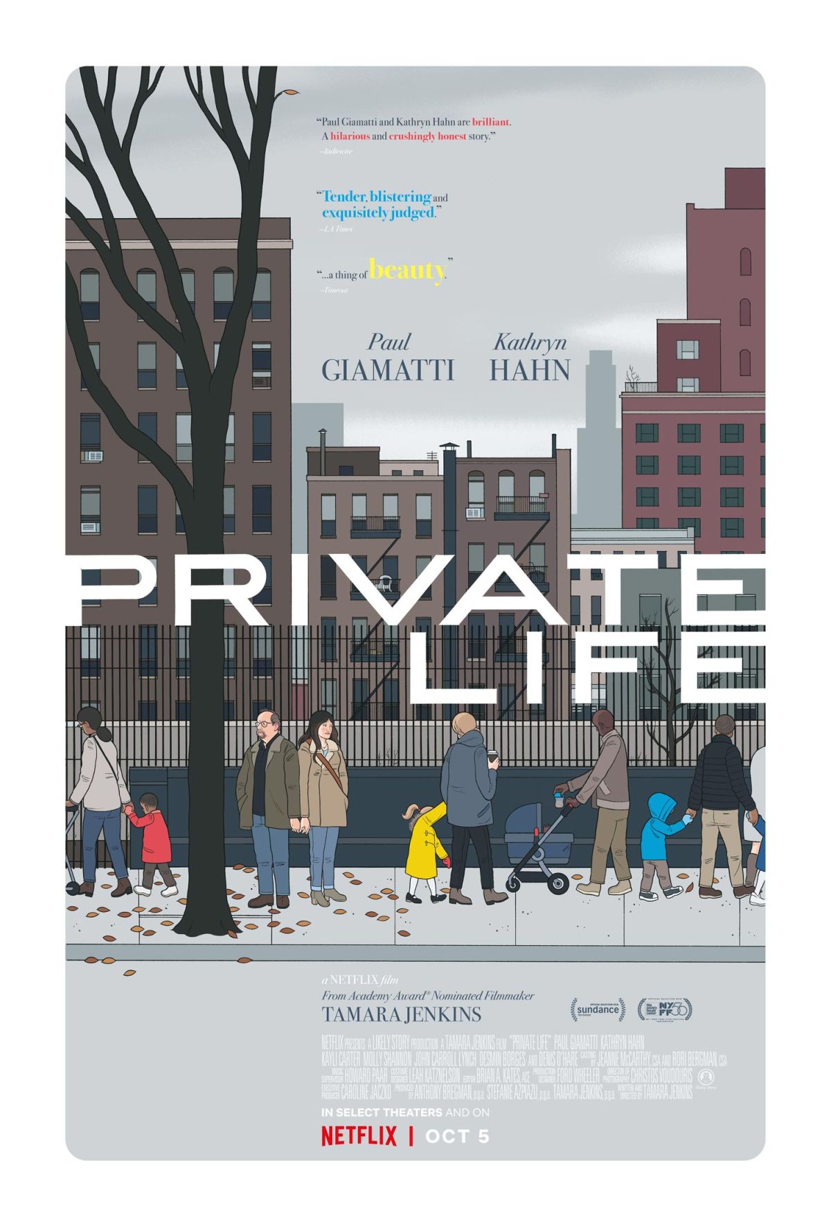 Netflix's Private Life Poster from Cartoonist Chris Ware Revealed