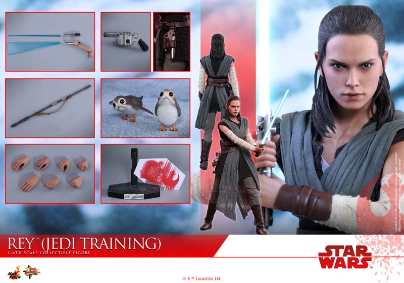 Rey Jedi Training Hot Toys Figure for Star Wars: The Last Jedi